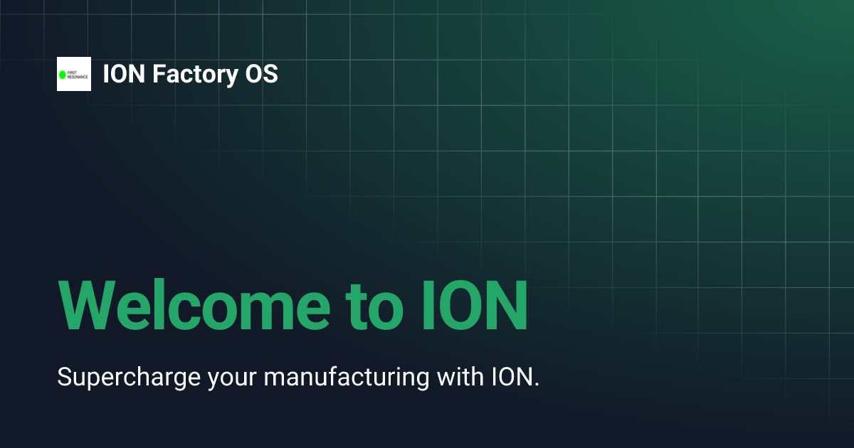 Welcome to ION | ION Factory OS