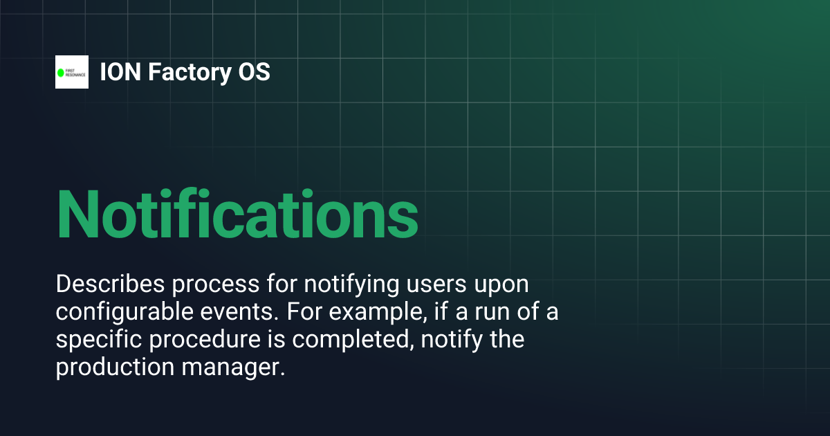 Notifications | ION Factory OS
